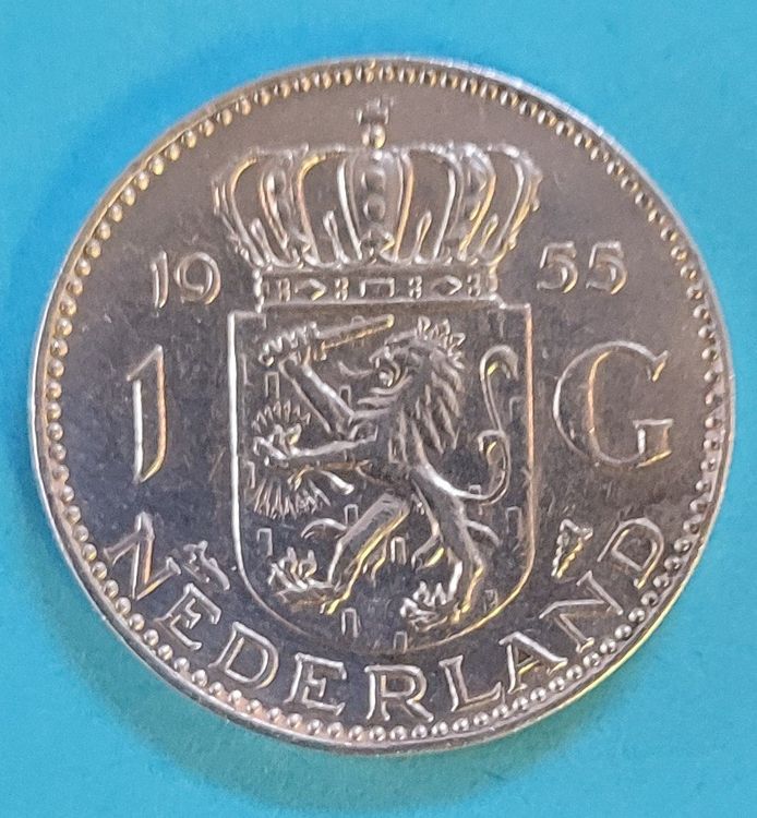 Niederlande 1 Gulden 1955 Silber TopErhaltung | Kaufen auf Ricardo