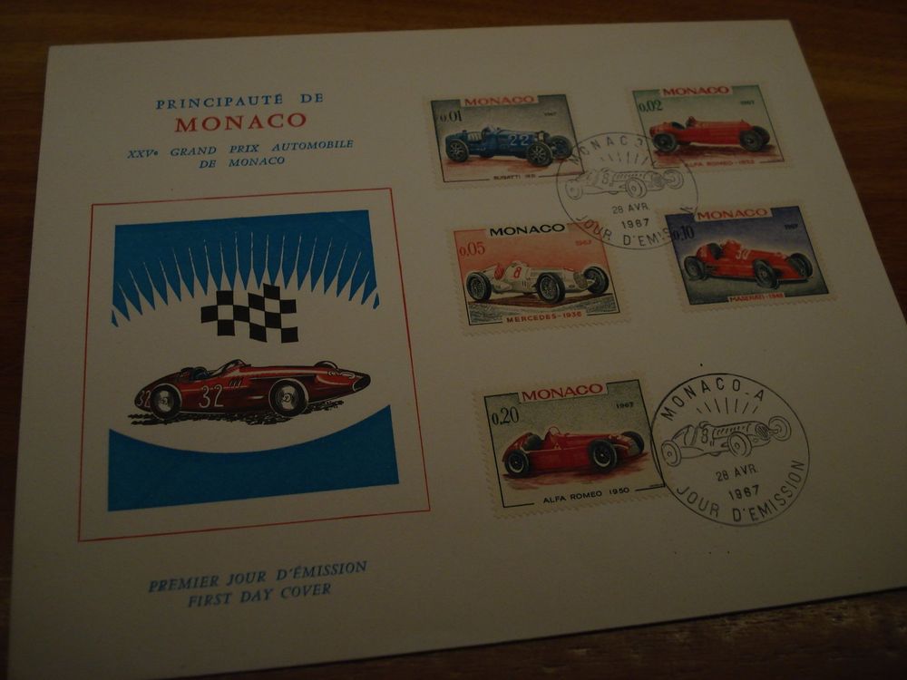 Monaco 1967, FDC Satz Automarken | Kaufen auf Ricardo