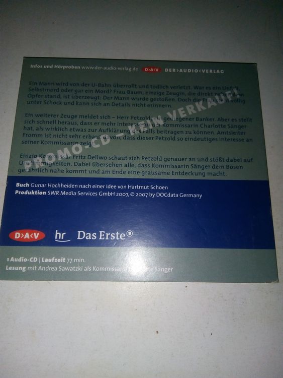 Tatort - Das Böse (Andrea Sawatzki) Promo-CD ©'2007 (Gebraucht) in St ...