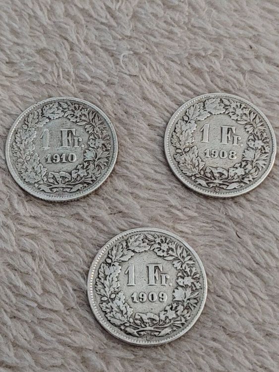 3x 1Fr. Münzen CH (Gebraucht) in Strengelbach für CHF 8 – mit Lieferung ...