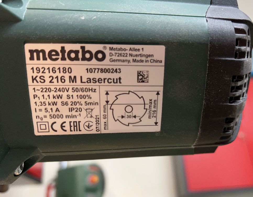 Metabo Kappsäge KS 216 M LASERCUT | Kaufen auf Ricardo