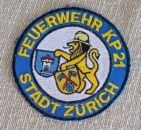 Feuerwehr Patch / Abzeichen Stadt Zürich Kp 21 (10 cm) | Kaufen auf Ricardo