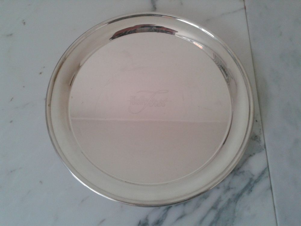 Tablett/"Salver" Hotelsilber Sheffield "EL AL First" (Neu (gemäss ...
