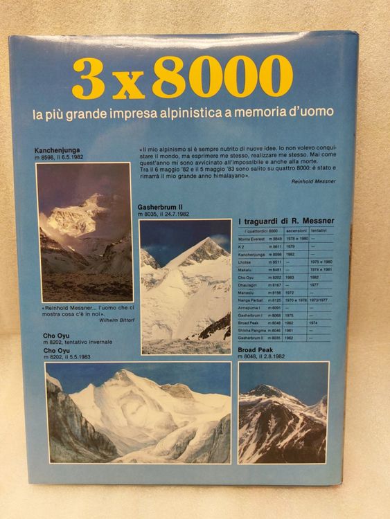 Reinhold Messner "3 x 8000" Autografato! 🏔️📚 (Gebraucht) in Pambio ...