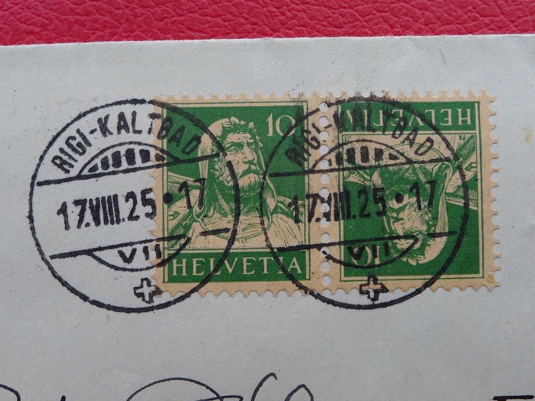 1925, LUXUS-Hotelpost-Beleg: RIGI-KALTBAD mit K18. (Gebraucht) in ...