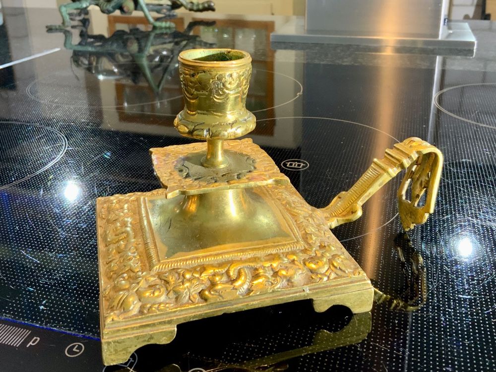 JUGENDSTIL KERZENHALTER BRONZE UM 1900 | Kaufen auf Ricardo