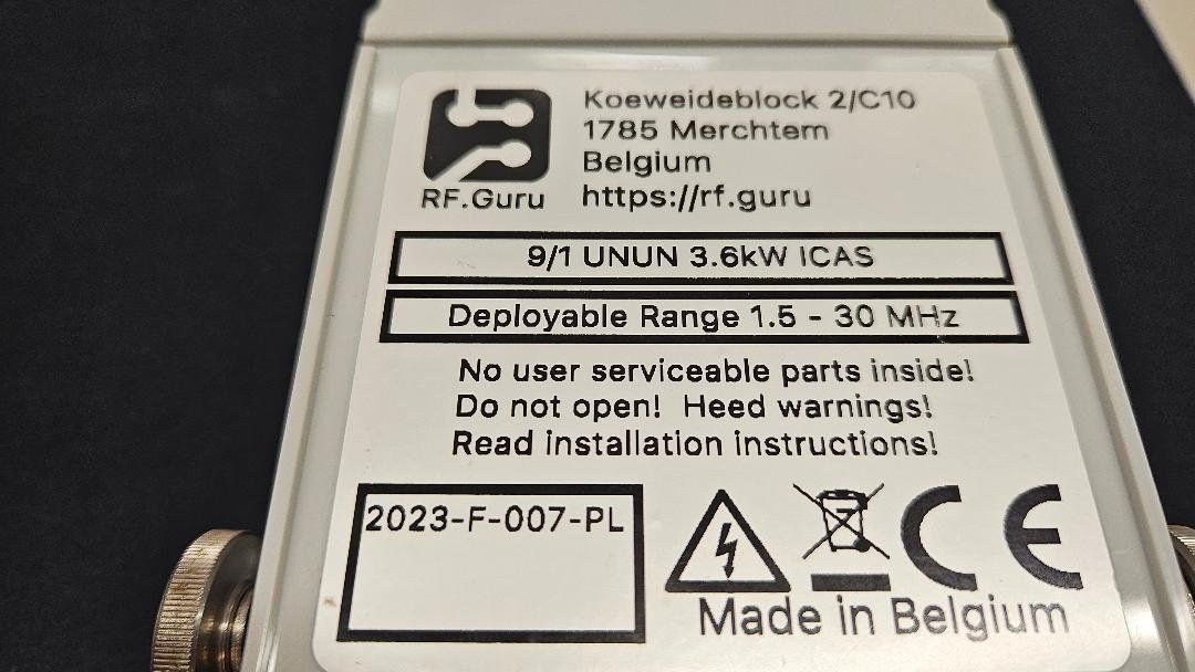 3.6 KW 9:1 Unun NEU 1.5 - 30 MHz von RF.Guru (Gebraucht) in Sarmenstorf ...