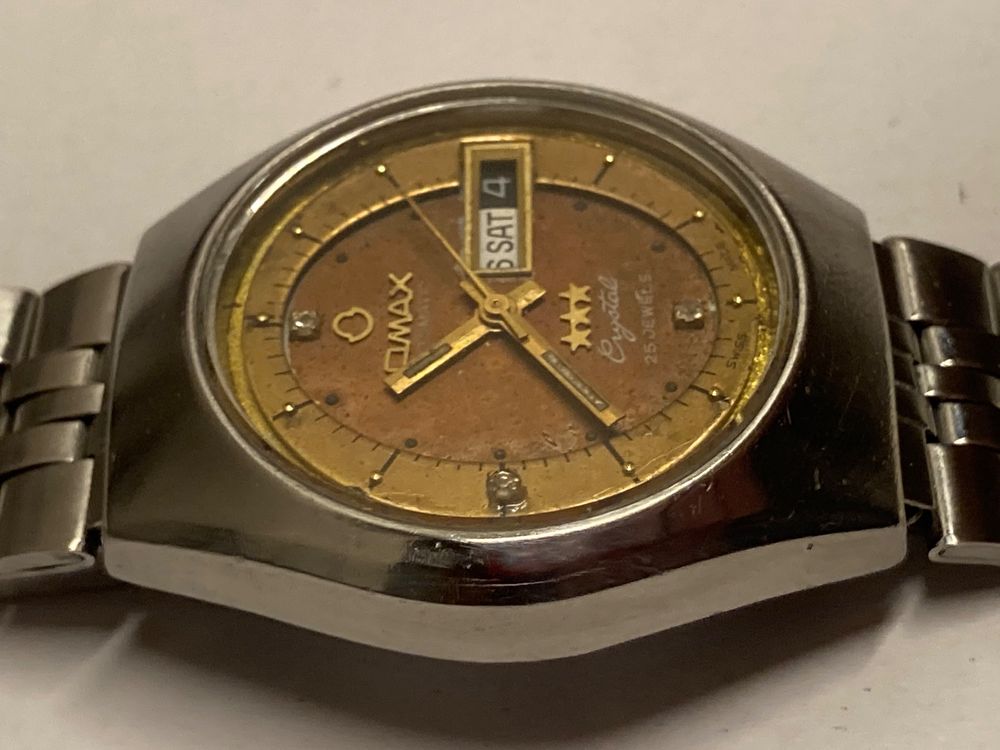 Qmax crystal vintage uhr der 70er Automatic 36 mm | Kaufen auf Ricardo