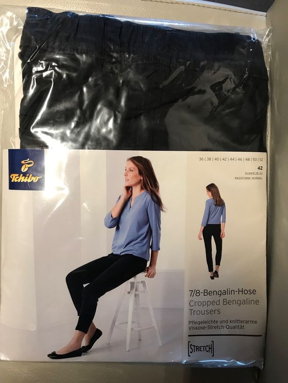 TCHIBO TCM BENGALIN 7/8 DAMEN HOSE - SCHWARZ - NEU-GRÖSSE 42 (Neu und ...