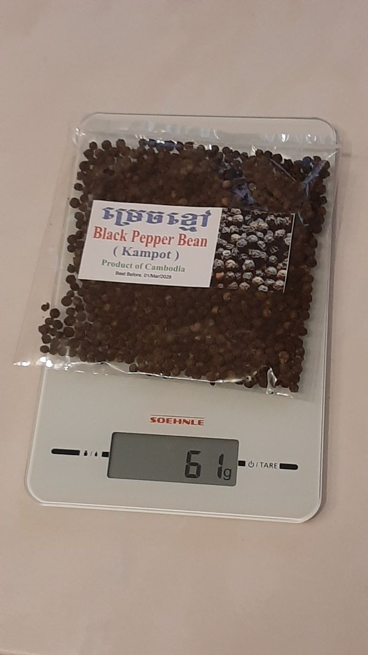 K.. R) Original Kampot Pfeffer schwarz aus Kambodscha (Neu und ...