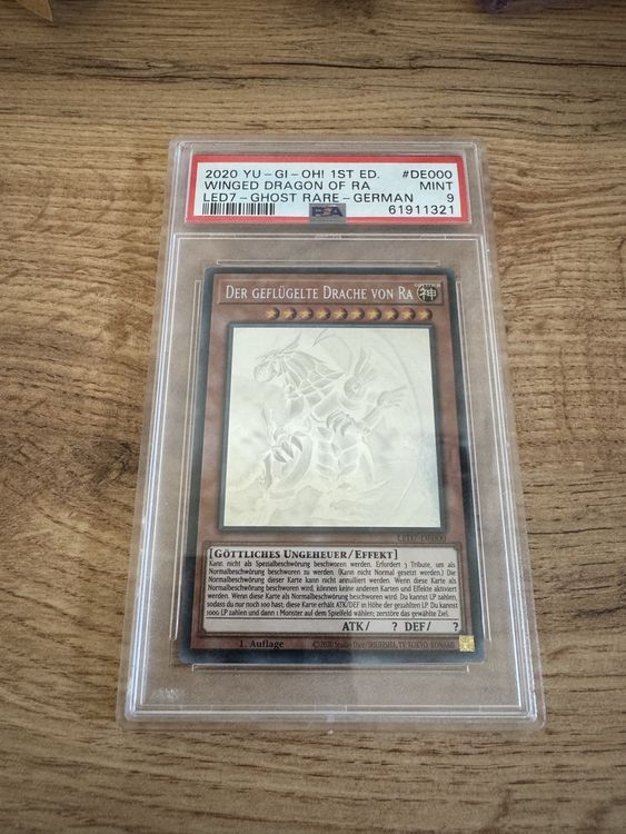 Yu-Gi-Oh! GHOST Rare Der geflügelte Drache von Ra 1st PSA 9 (Neu ...