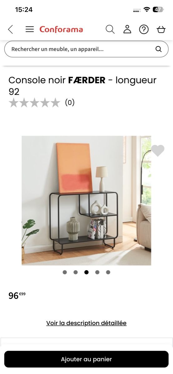Table console noire design - neuve encore dans le carton (Neuf avec ...