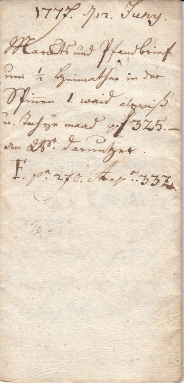 1777 Faltbrief mit Inhalt sehr alt gut erhalten Vorphila (Gebraucht) in ...