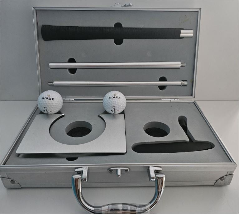 Golf Training Indoor Set im Alu-Koffer mit 2 Rolex Bällen (Neu (gemäss ...