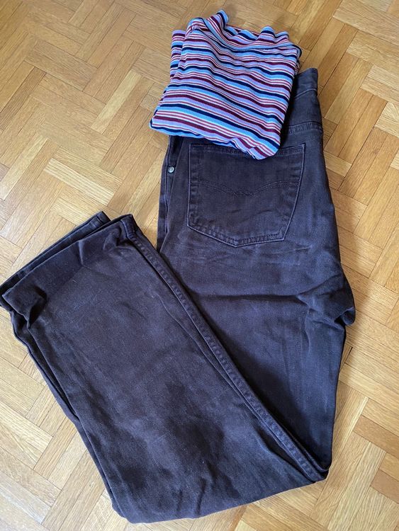 gestreifter Pulli + braune Hose | Kaufen auf Ricardo