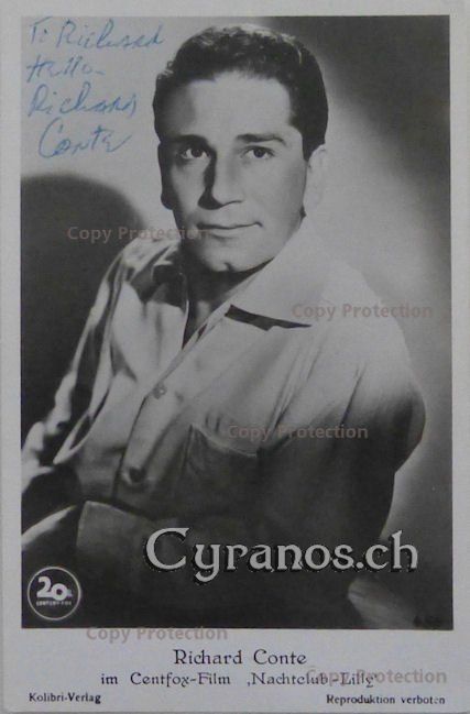 Richard Conte (1910-1975) Schauspieler - Autogramm (Gebraucht) in Dietikon für CHF 55 – mit ...