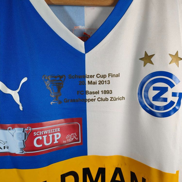 2012-13 Grasshopper Home Trikot Match Issue Final Grichting (Gebraucht ...