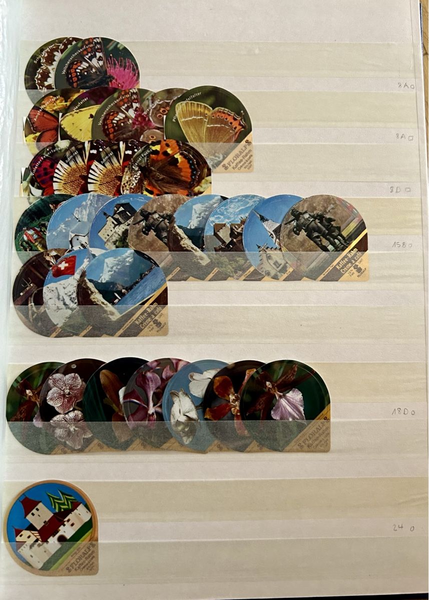 Collection d’opercules de crème à café anciens (D'occasion) à Petit ...