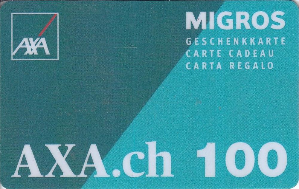 Carte Migros : Axa 100 | Kaufen auf Ricardo