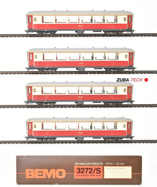 Bemo 3272/S Salonwagen-Set 4tlg. RhB H0m GS mit OVP (Gebraucht) in St. Gallen für CHF 73 – mit ...
