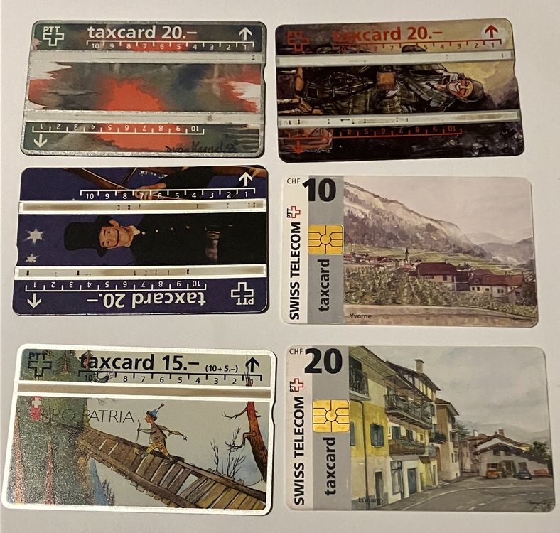 6 Taxcards Telefonkarten Swisscom PTT Schweiz (Gebraucht) in Basel für ...