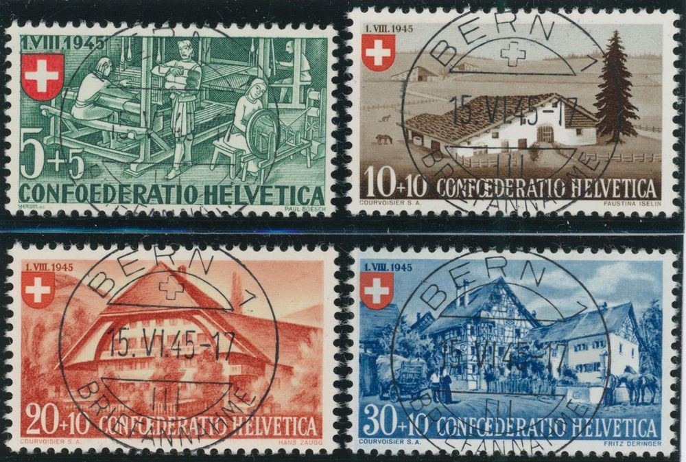 1945 - Pro Patria - ET Voll Stempel (Gebraucht) in Schindellegi für CHF 1500 – mit Lieferung auf ...