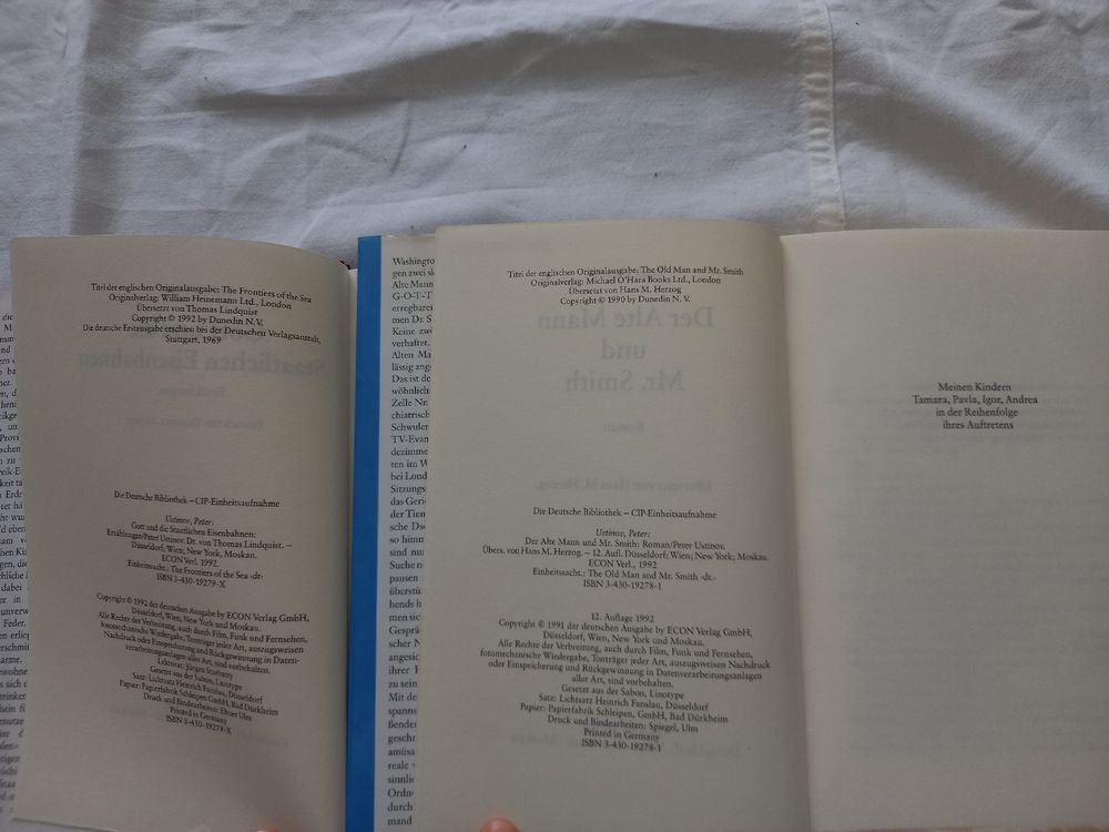 Peter Ustinov Bücher Der alte Mann und Mr. .. Gott und die . (Gebraucht ...