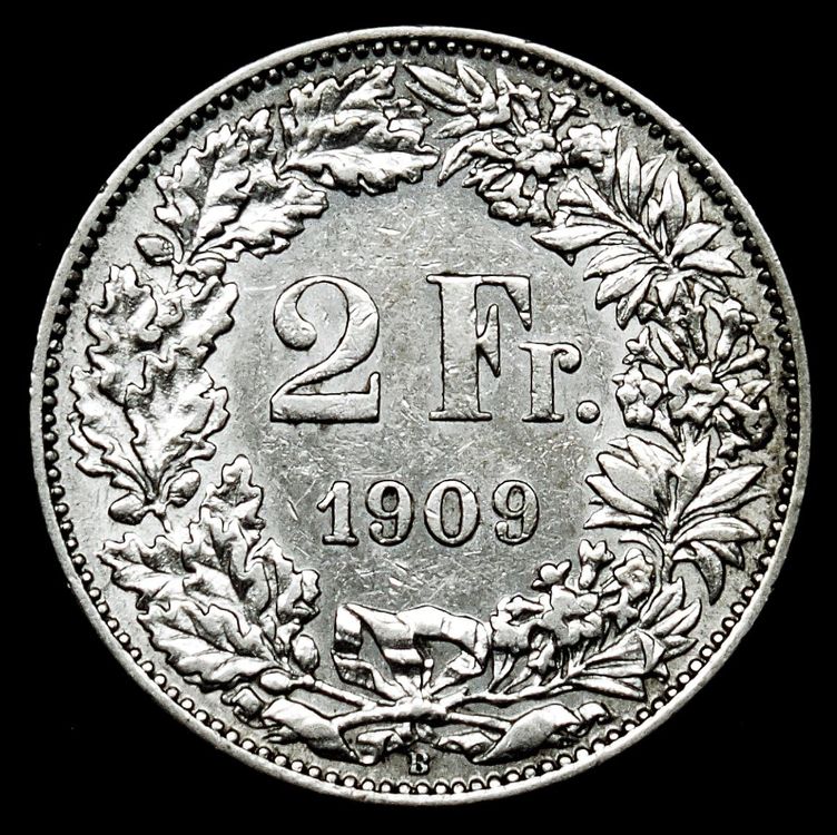 Schweiz. 2 Franken 1909 B. Vorzüglich | Kaufen auf Ricardo