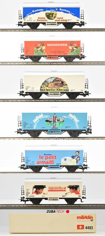 Märklin 4493 Kühlwagen-Set Schweizer Käse 6tlg SBB H0 WS OVP | Kaufen ...