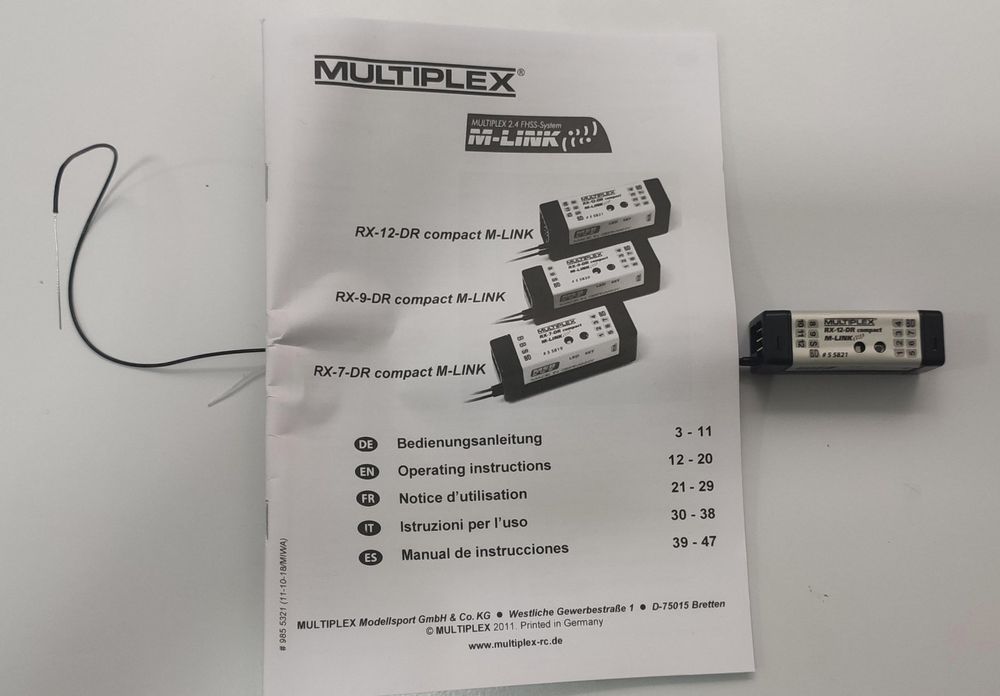 Multiplex Empfänger RX-12-DR compact M-LINK 2,4 GHz (#55821) (Neu ...