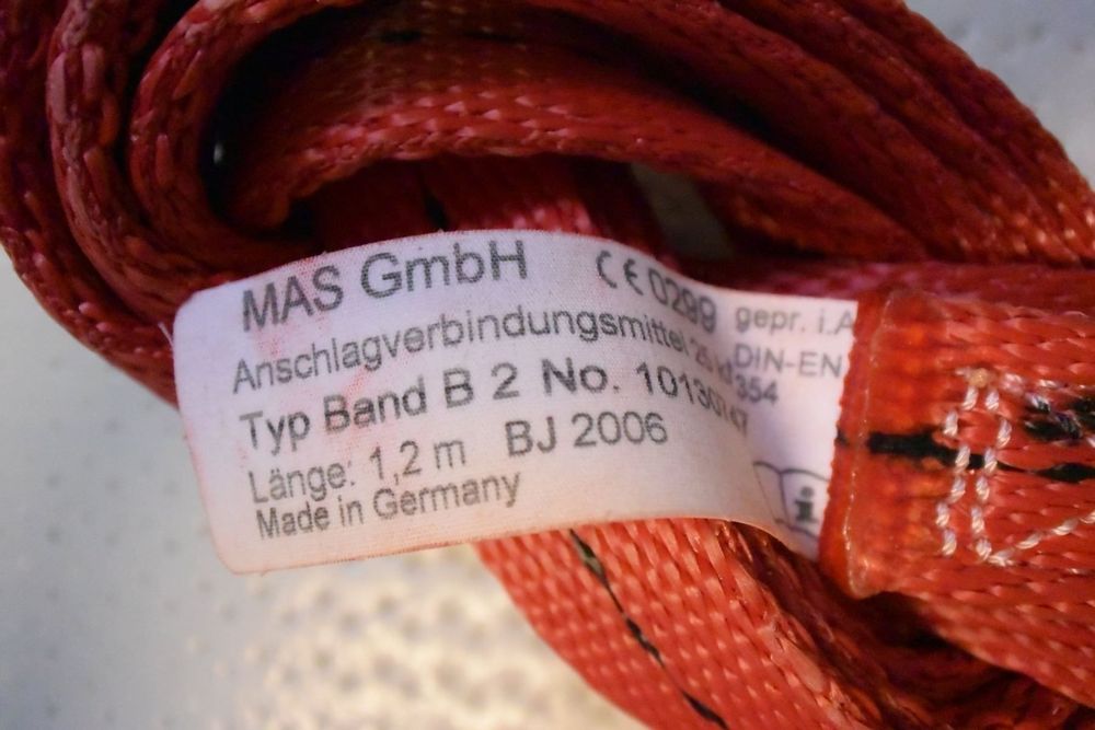 Bandschlingen 1,20m 25 kN rot 2Stk. (Neu (gemäss Beschreibung)) in ...