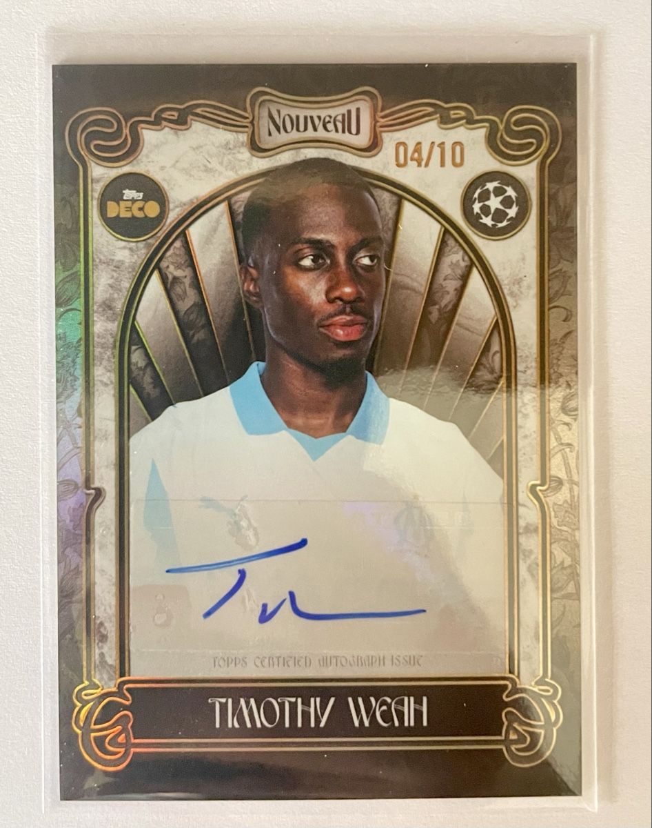 Timothy Weah Auto 04/10 – Topps Deco 2025/26 (Neu (gemäss Beschreibung ...