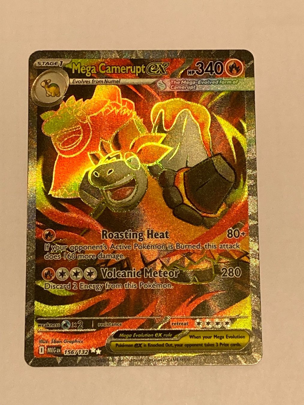 Pokemon MEGA EVOLUTION Mega Camerupt ex 156 / 132 🇬🇧 EN (Neu (gemäss ...