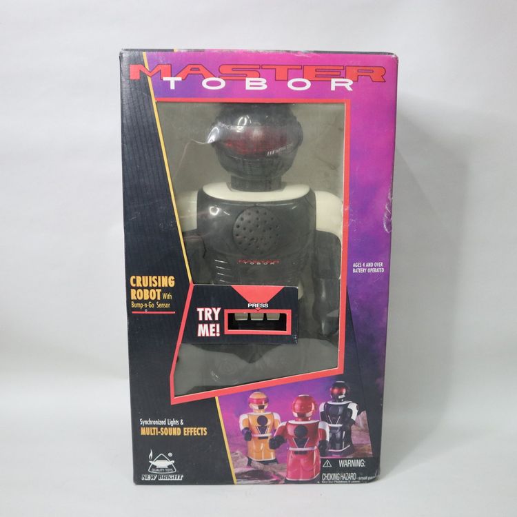 1995 Roboter Master Tobor Robot Bump-N-Go Licht und Sound (Neu (gemäss ...