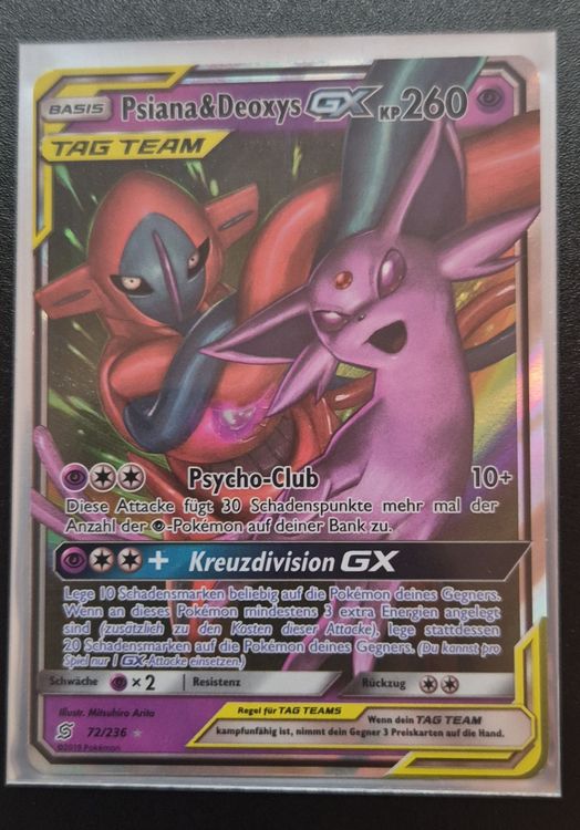 Psiana & Deoxys GX - Tag Team Karte - Top Zustand! (Neu (gemäss ...