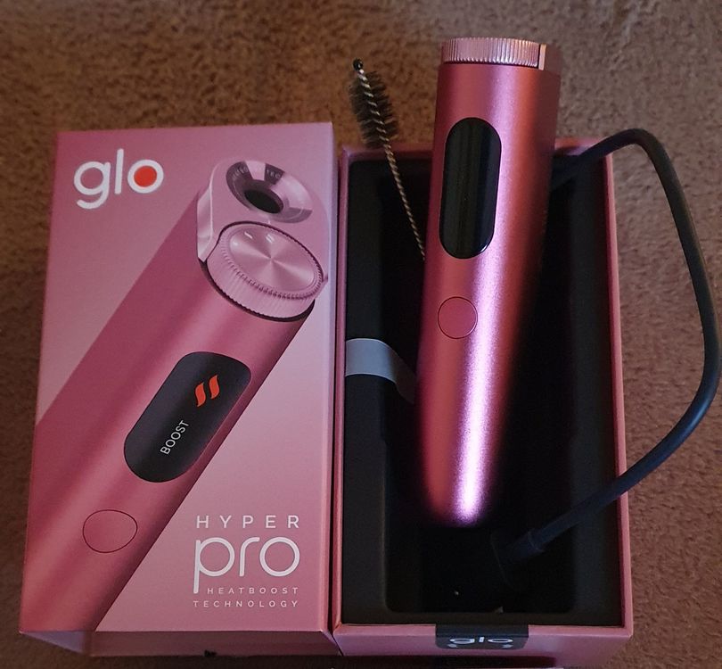 glo Hyper Pro Tabakerhitzer, Pink, unbenutzt (Neu (gemäss Beschreibung ...