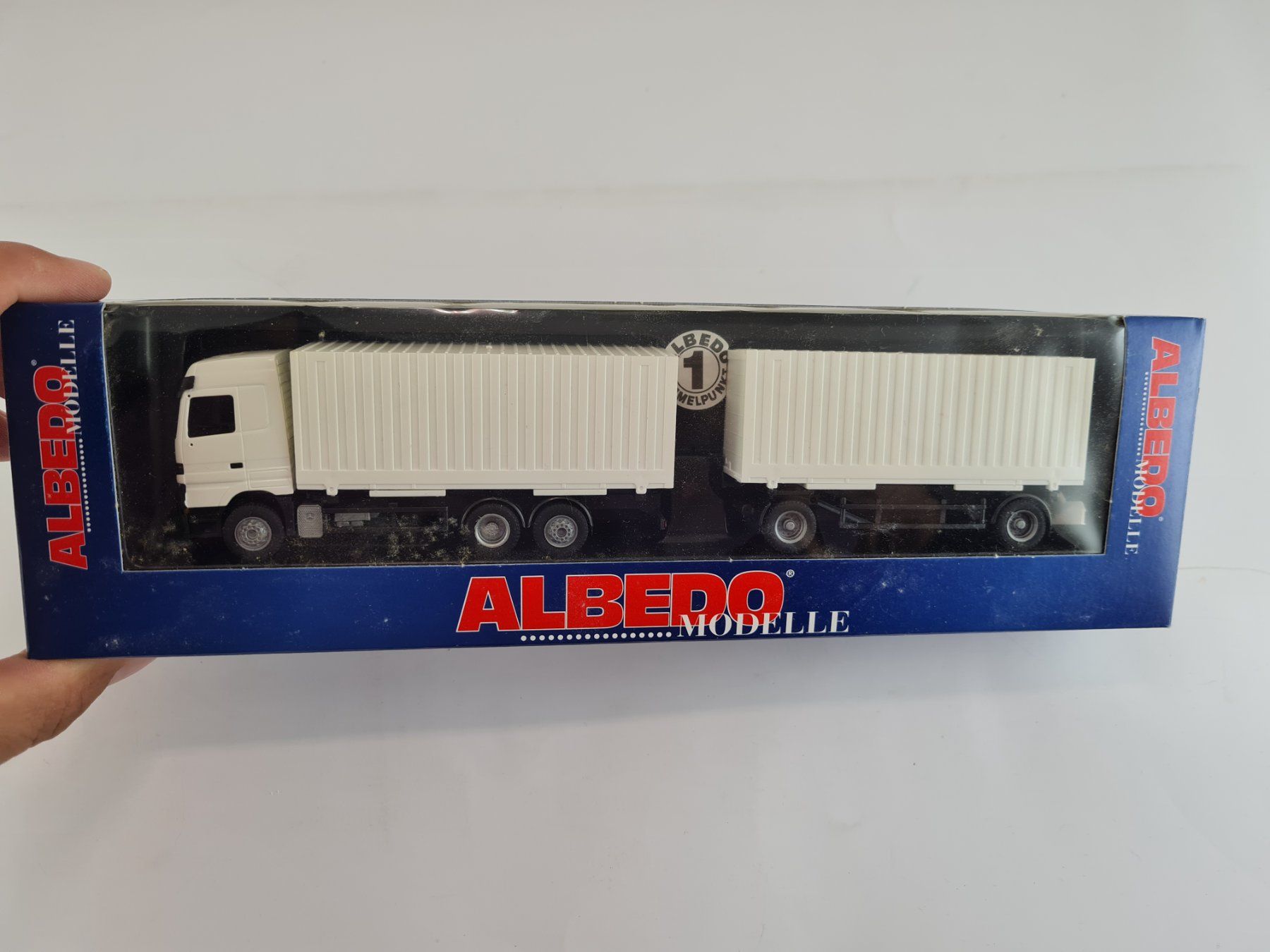 Albedo Modelle 500192 MB Actros Anhängerzug weiss H0 1:87 (Neu (gemäss ...