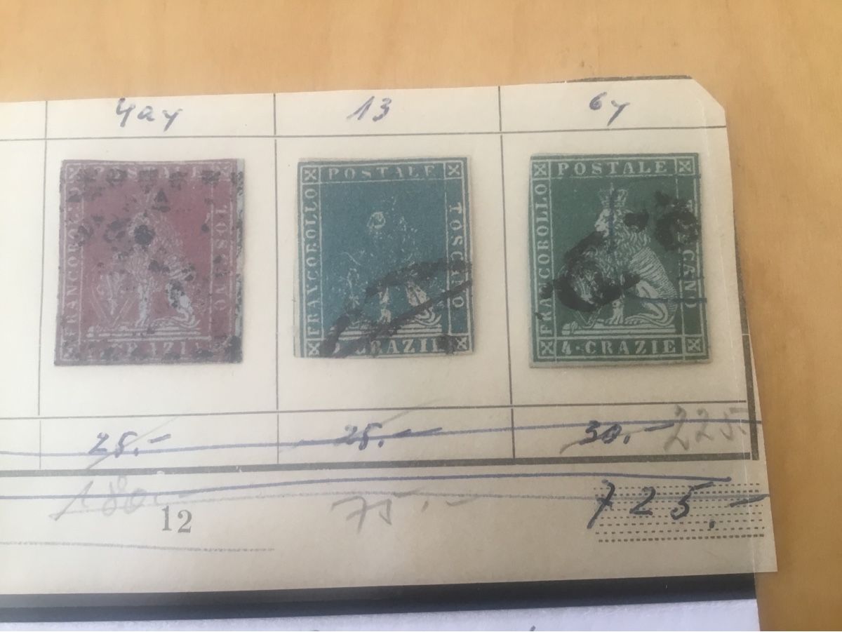 Aprile 1851 - Marzocco, filigrana corone granducali (Usato) a cassina d ...