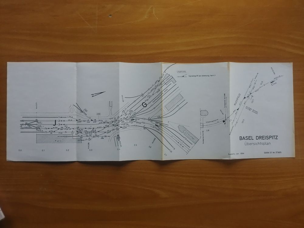 BASEL DREISPITZ Übersichtsplan 1994 (Gebraucht) in für CHF 2 – mit ...