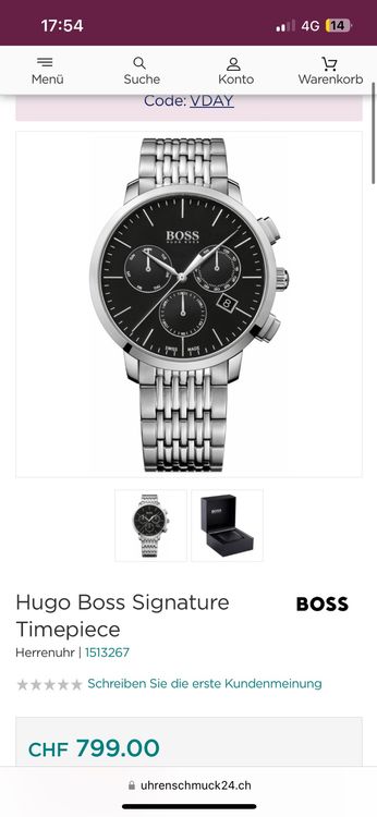 Hugo Boss 1513267 Signature Timepiece Uhr Chrnonograph Swiss | Kaufen ...