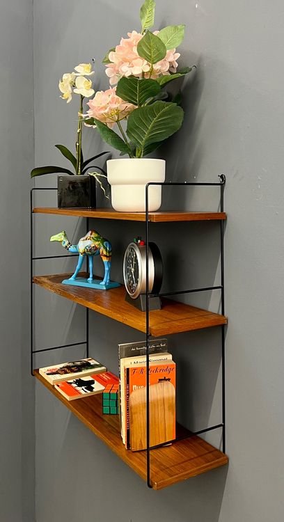 Mid Century String Regal Teak farbig Bauhaus Design | Kaufen auf Ricardo