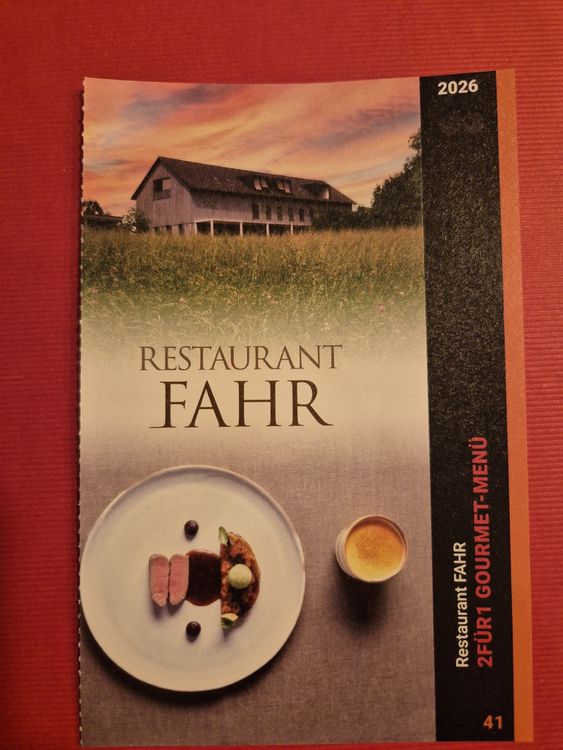 2 für 1 Mittags Gourmet-Menu im Restaurant FAHR 🌟 (D'occasion) à ...