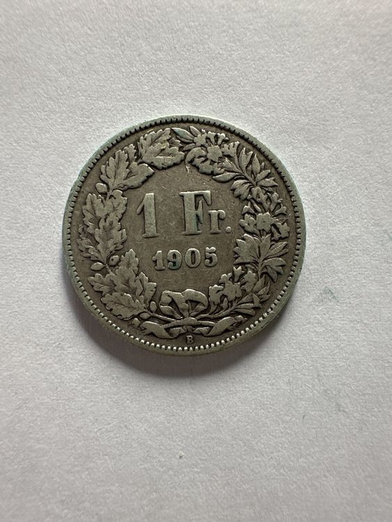Silbermünze 1 Fr. 1905, Helvetia Schweiz | Kaufen auf Ricardo