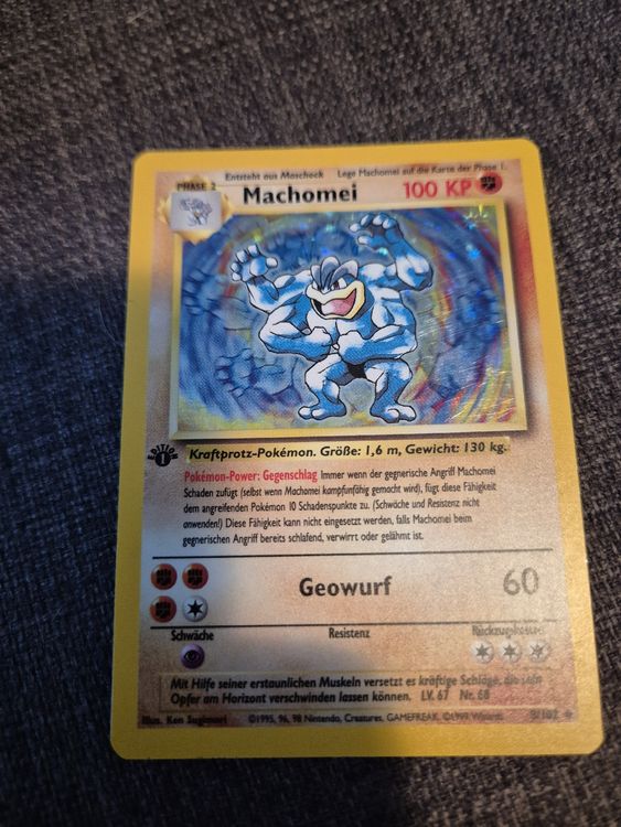 Original Machomei Pokemon Karte (Gebraucht) in Binningen für CHF 79 – mit Lieferung auf Ricardo ...