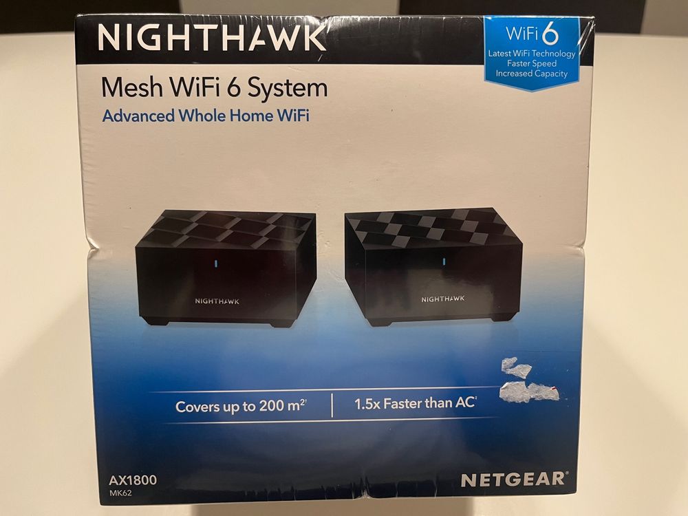 Netgear MK62 Nighthawk Mesh WiFi 6 System 2er Set (Neu und ...