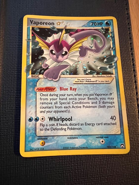 1x POKEMON CARD VAPOREON GOLD STAR HOLO VERY RARE EX POWER K | Kaufen ...