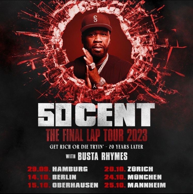 50 Cent, Zürich, 20.10.23, Stehplätze à Fr. 199.00! (Neu und ...
