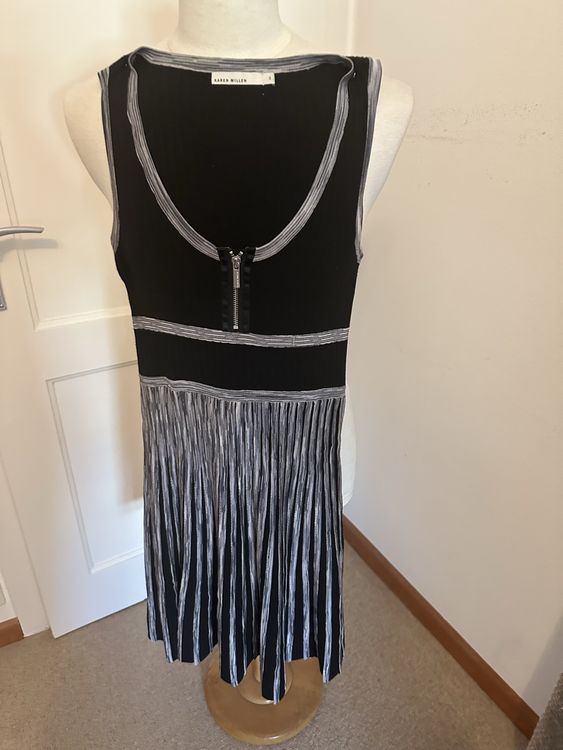 Robe d'été Karen Millen noire plissée, fermeture éclair (Neu (gemäss ...
