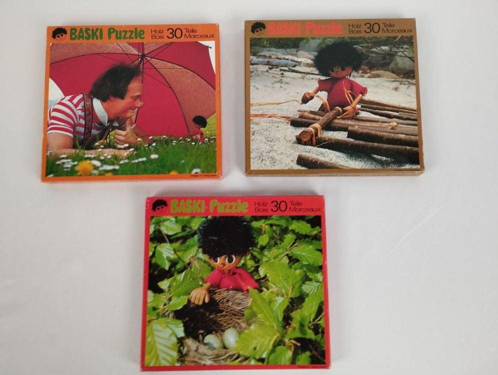 BASKI Holzpuzzle (3 Stk.) (Gebraucht) in Schübelbach für CHF 1 – mit ...