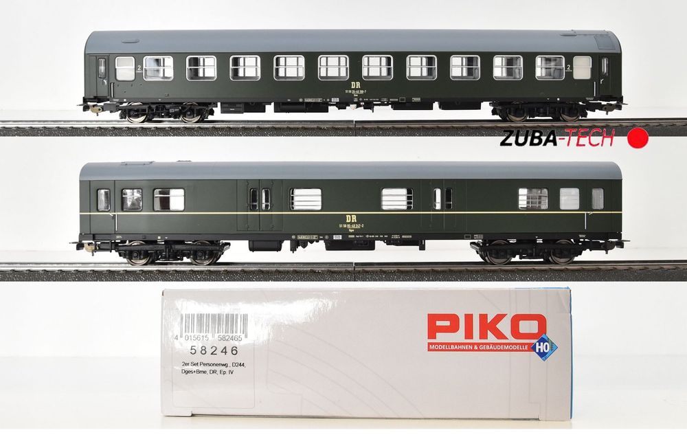 Piko 58246 Reisezugwagen Set 2-tlg DR H0 GS mit OVP (Neu (gemäss ...